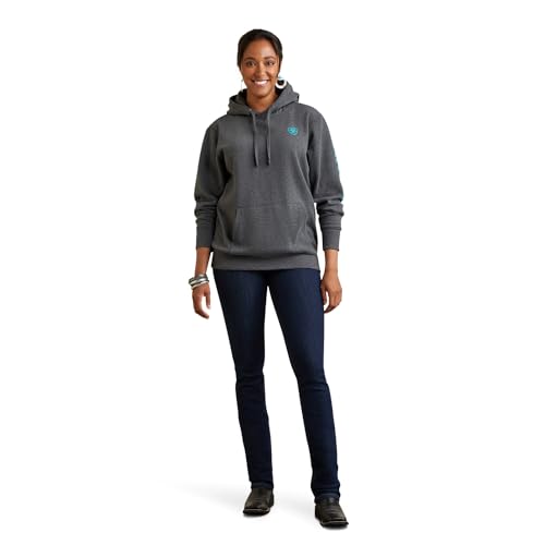 Ariat Female Ariat Logo Hoodie Charcoal Heather Medium