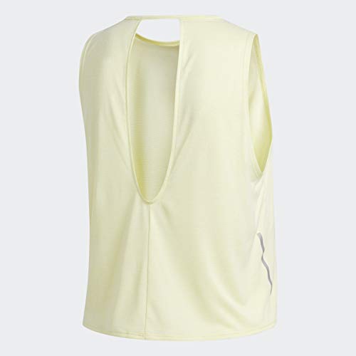 adidas Women's Own The Run Cooler Tank, Yellow Tint, Large