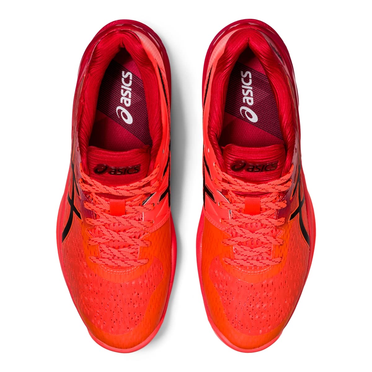 ASICS Women's Sky Elite FlyteFoam Tokyo Volleyball Shoes, 8.5, Sunrise RED/Eclipse Black
