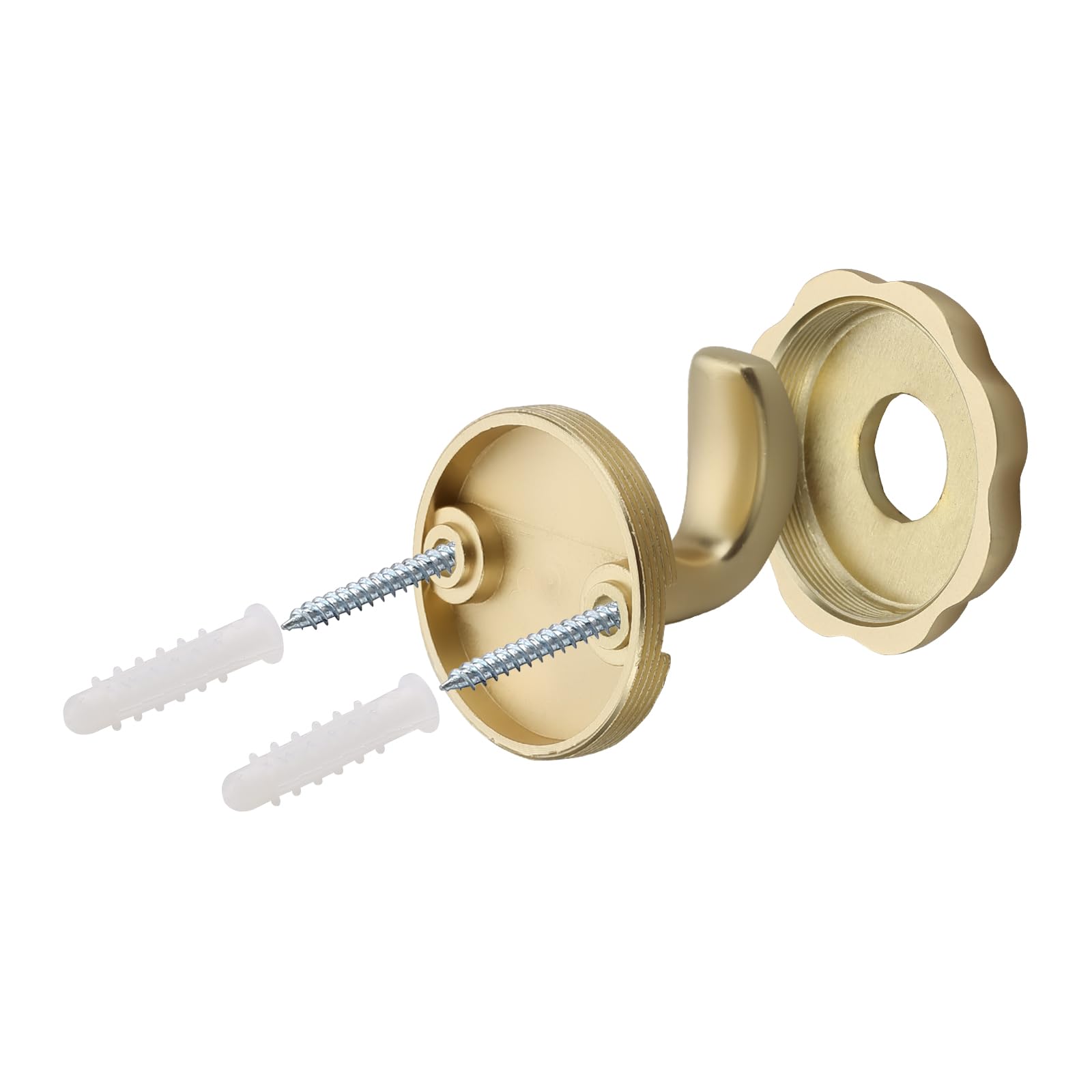 Asidrama Towel Hooks for Bathroom, Champagne Bronze Coat Hooks for Kitchen Shower door Wall Mounted,Exquisite Robe & Towel Hooks,Durable Robe Wall Hooks for Hanging Towels (2 pack)