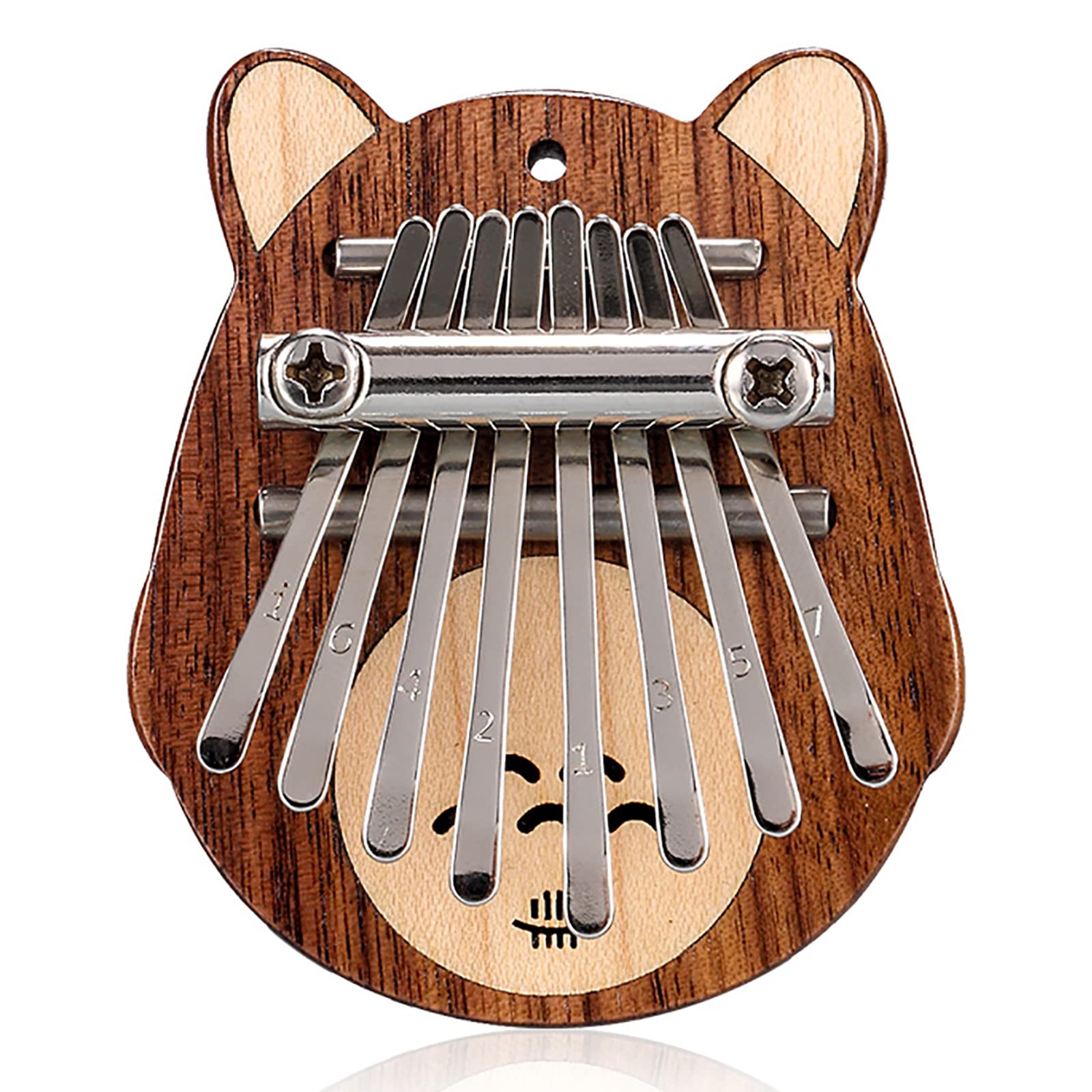 Atnawic 8 Key Mini Kalimba Thumb Piano Portable Finger Piano with Lanyards Solid Wood Thumb Piano Marimba Instrument Musical Gift for Kids Adults Beginners
