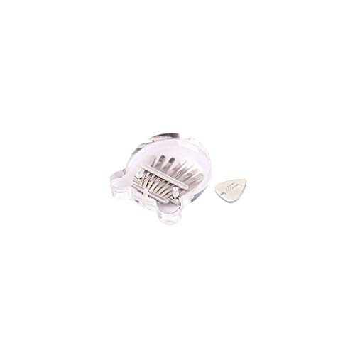 Alnicov Acrylic Transparent Finger Thumb Piano 8 Key Mini Kalimba for Beginners Kids Bear Ears Shape