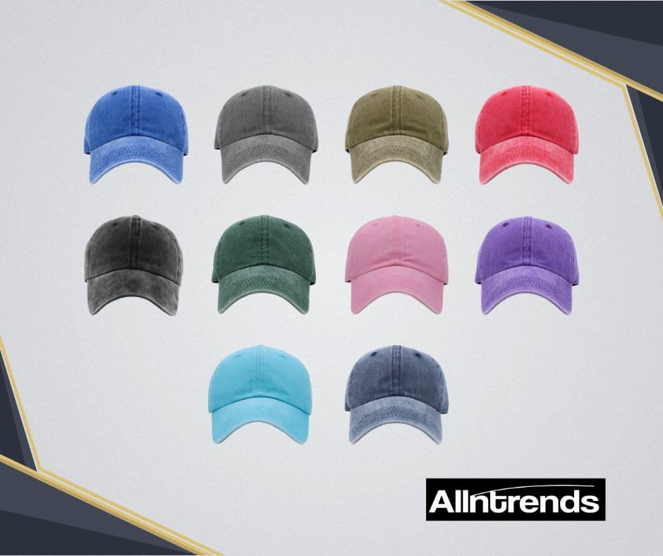 ALLNTRENDS Capsule Corp Washed Pigment Dyed Baseball Cap (Royal Blue)