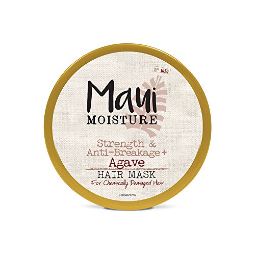 Maui Moisture Strength AntiBreakage Hair Mask, 12 fl oz (354 mL), Agave + Hibiscus + Pineapple for Damaged Hair, Vegan, Sulfate and Paraben Free, Nourishing, Hydrates, Leave In