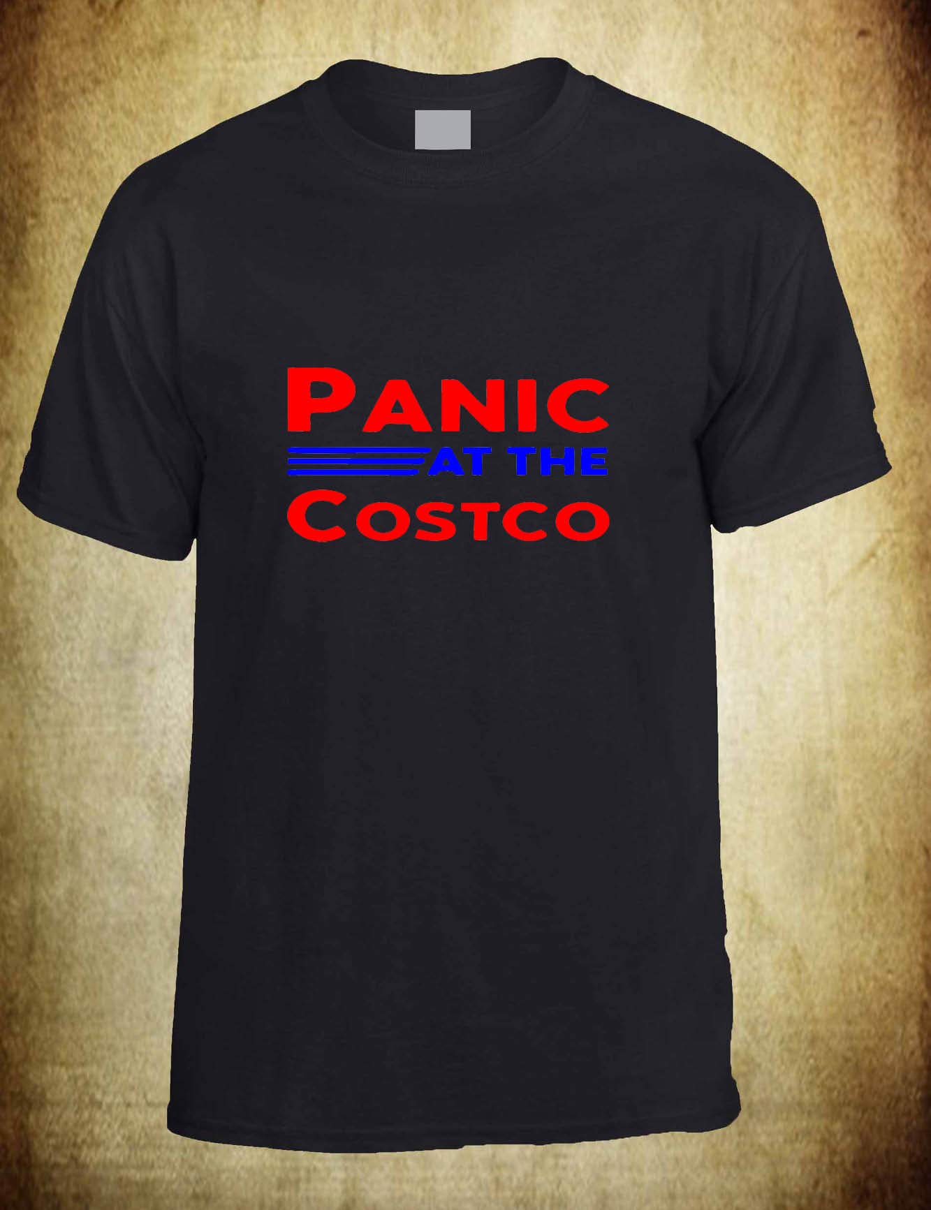 ALLNTRENDS Men's T Shirt Panic At The Costco Funny Toilet Paper Tee Germs Tshirt (M, White)