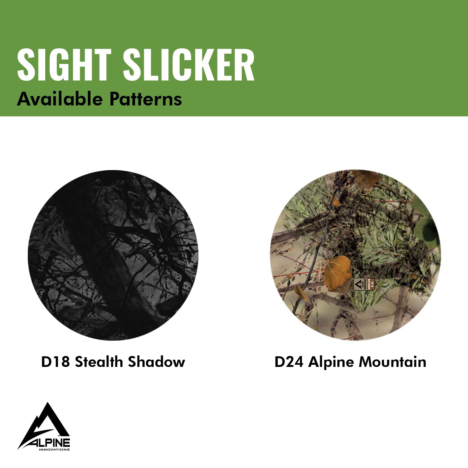 Alpine Innovations Sight Slicker - Protect Your Bow Sight with The Sight Slicker. Easy to Put on and Remove. Perfect for Archery Hunts. (Stealth Shadow Large)