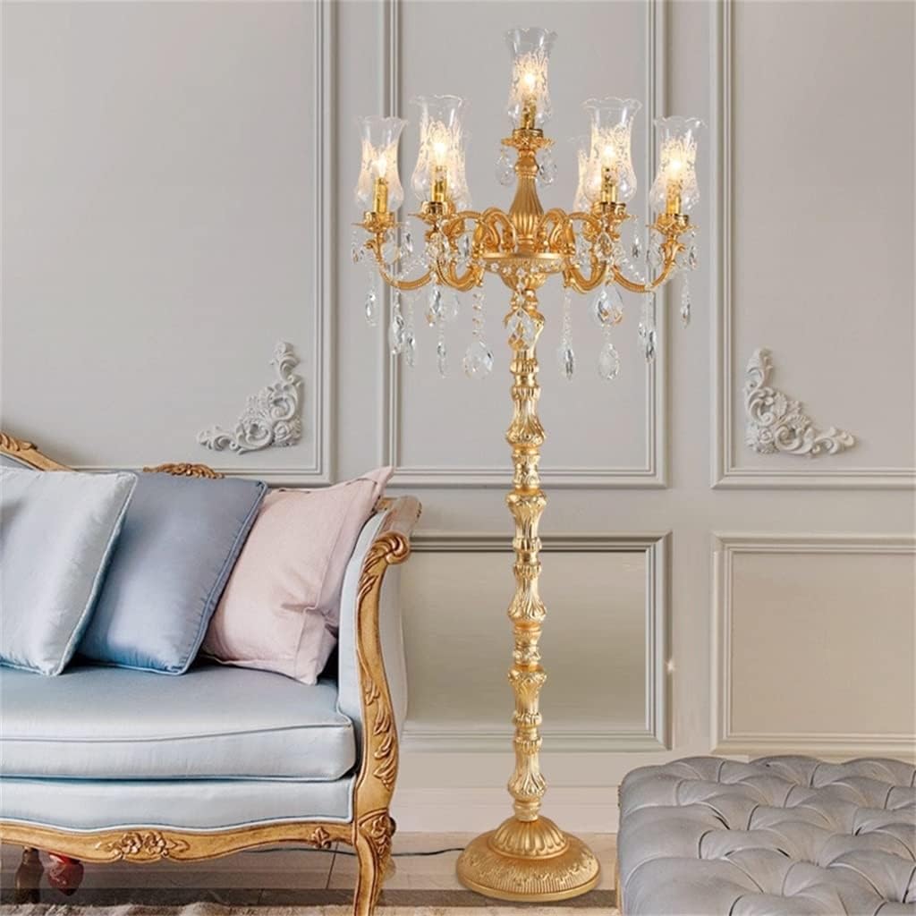 AQUETI Floor Light Standing Lamp Floor Lamp Glass Lampshade Standing Floor Light for Living Room Floor Lamp Lustre Floor Lamp Standing Light