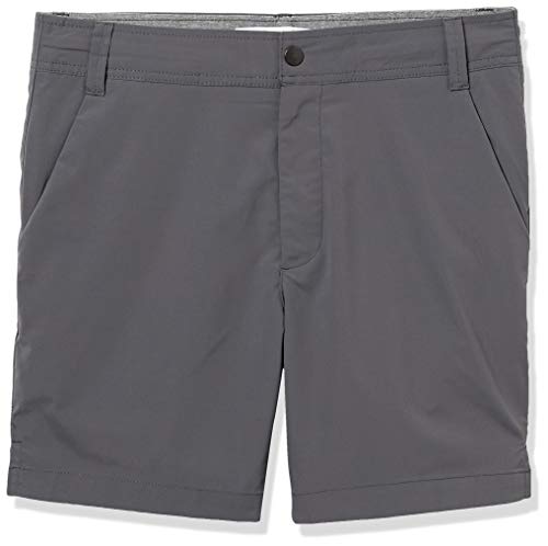 Amazon Essentials Men's Slim-Fit 7" Hybrid Tech Short, Charcoal, 30