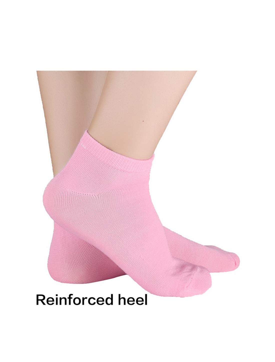 Allegra K Athletic Low Cut Ankle Socks-Stretch Cuffs Soft 10 Pairs Medium Pink