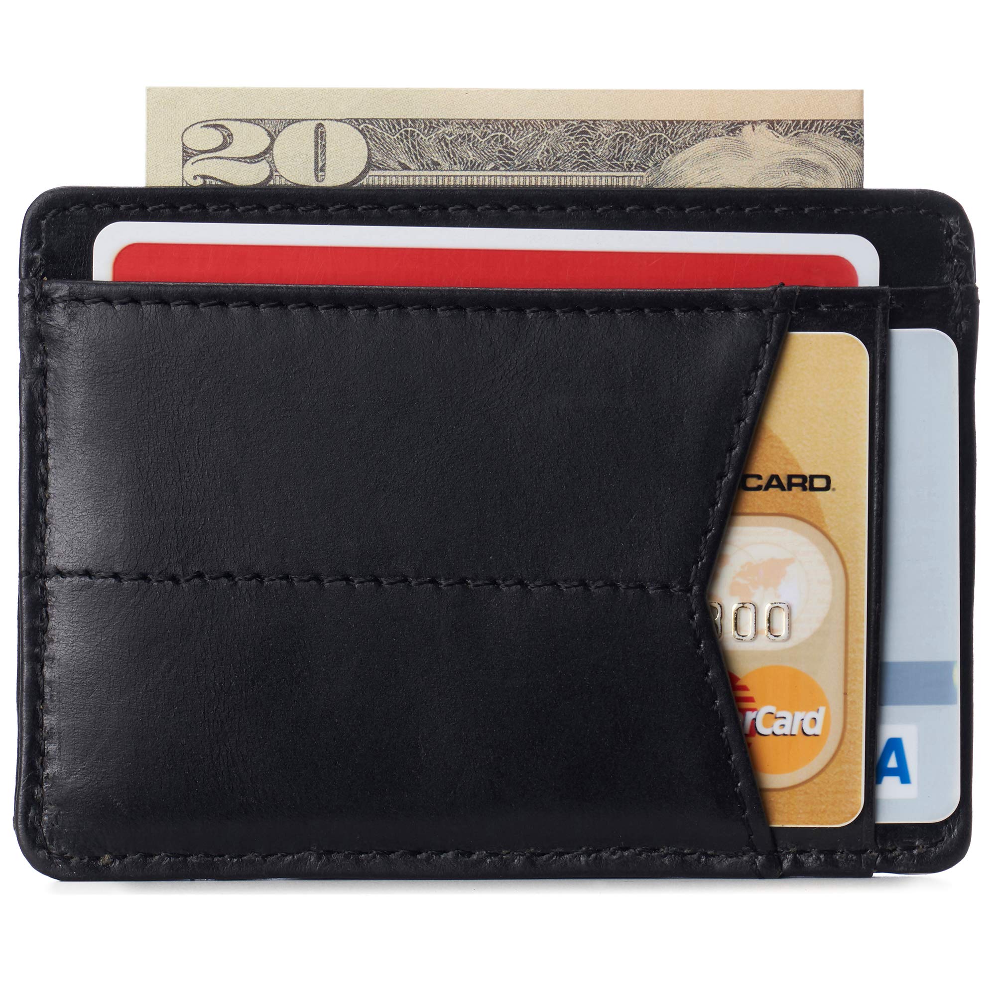 Alpine Swiss Oliver Mens RFID Blocking Minimalist Front Pocket Wallet Leather Comes in a Gift Box Distressed Brown