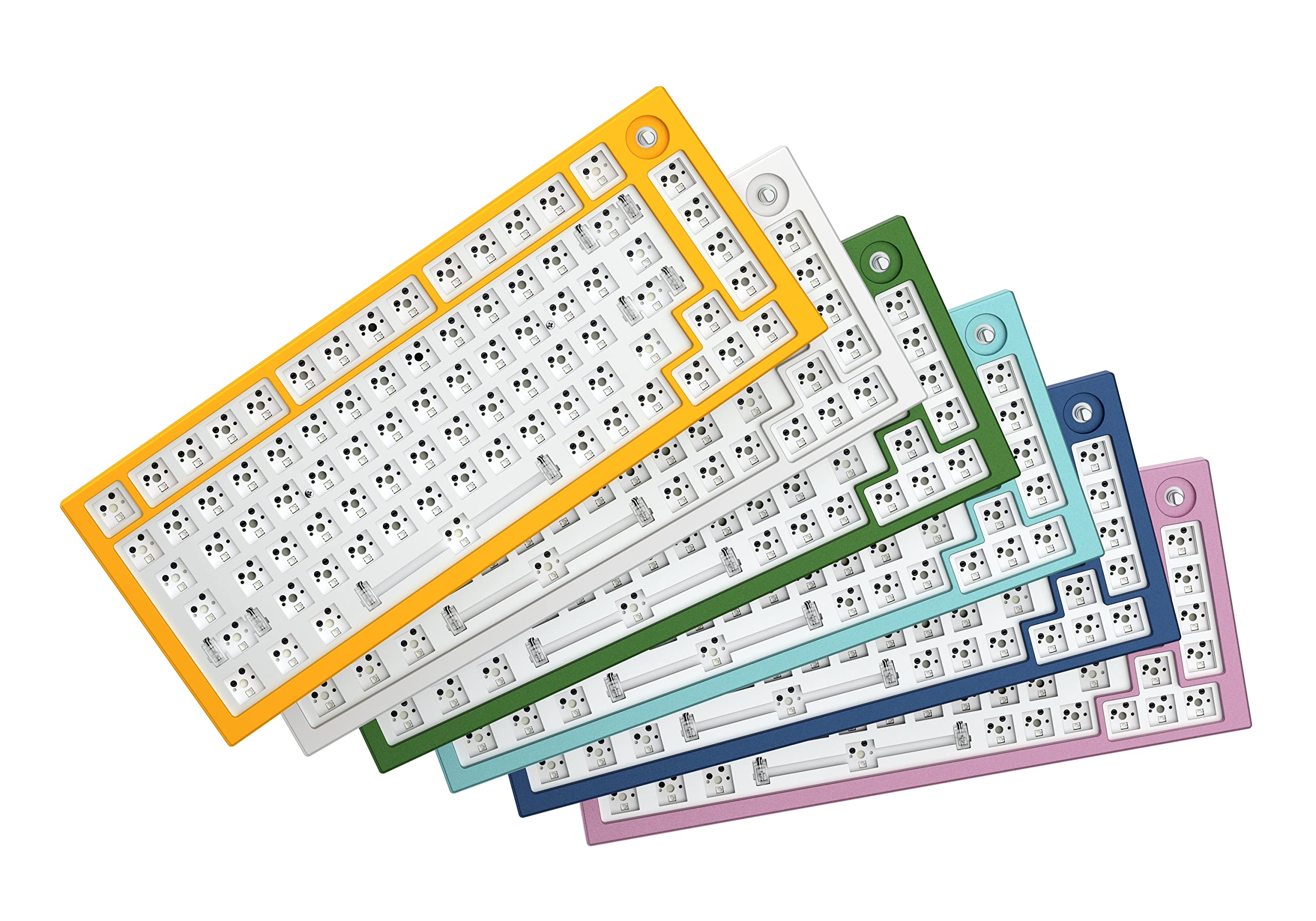 GLORIOUS Top Frame for GMMK PRO - 75% Keyboard with Knob Gaming - Aluminum Mounting Frame for Custom Mechanical Keyboard for PC Gaming and Programming (E-White)