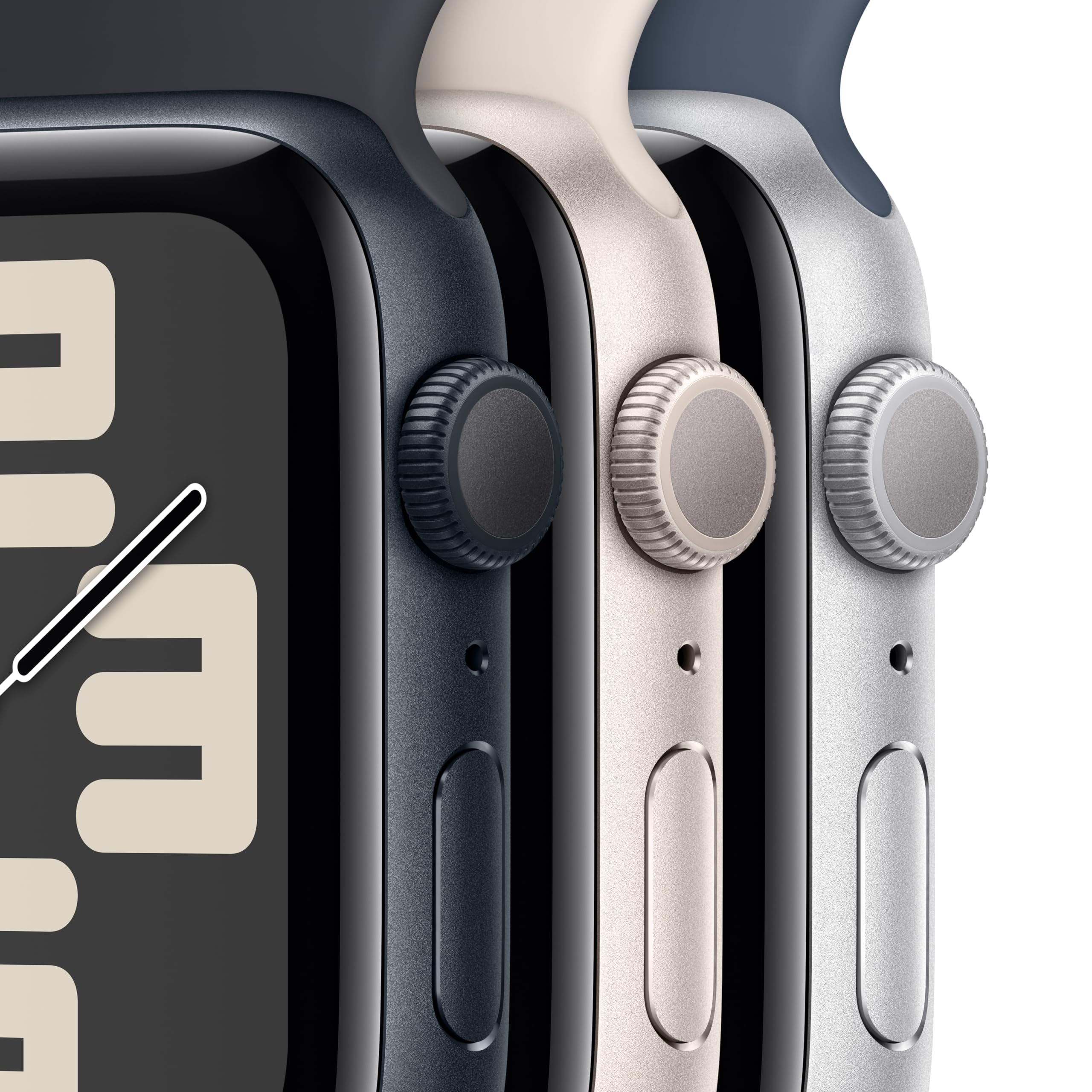 Apple Watch SE GPS + Cellular 44mm Starlight Aluminum Case with Starlight Sport Band - S/M with AppleCare+ (2 Years)