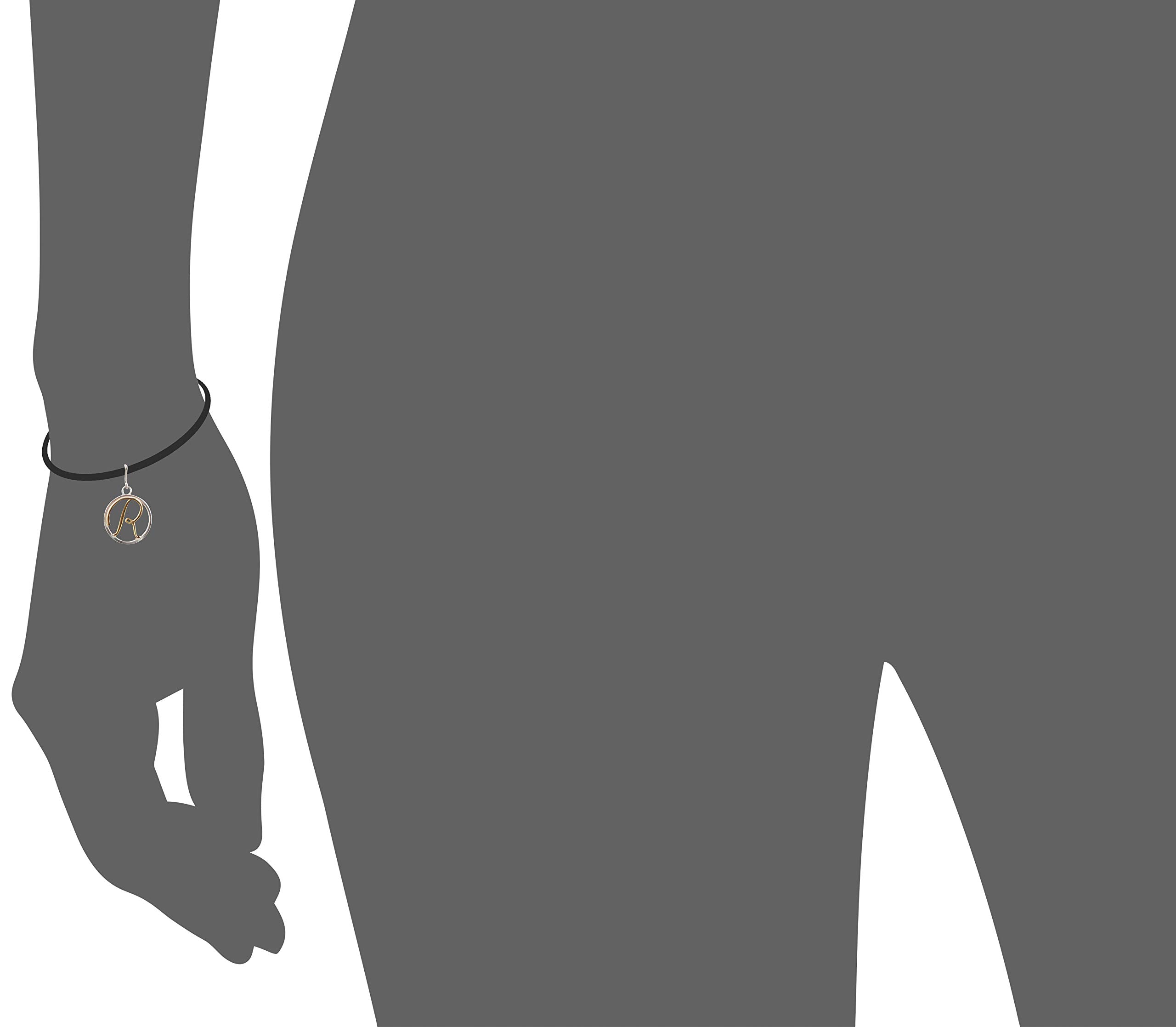 Alex and Ani Women's Initial R Two Tone Charm Sterling Silver, Expandable