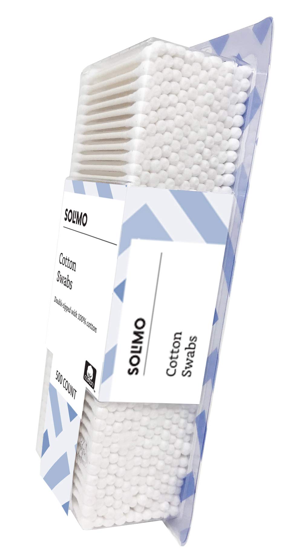 Amazon Brand - Solimo Cotton Swabs, 500 Count (Pack of 1)