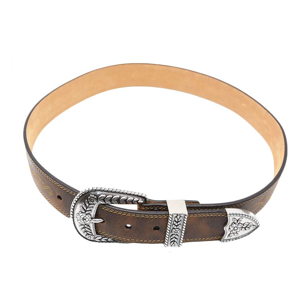 ARIAT Women's Fatbaby Center Stitch Belt, Brown, 34