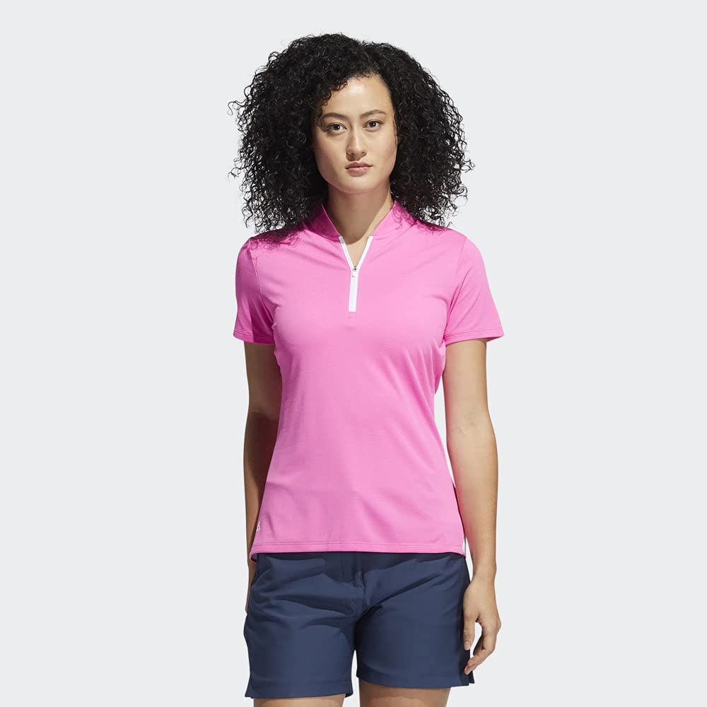 adidas Golf Women's Heat.RDY Primegreen Polo Shirt, Pink, Medium