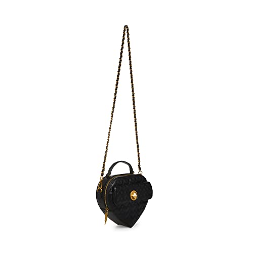 Betsey Johnson Heart Attack Crossbody, Black
