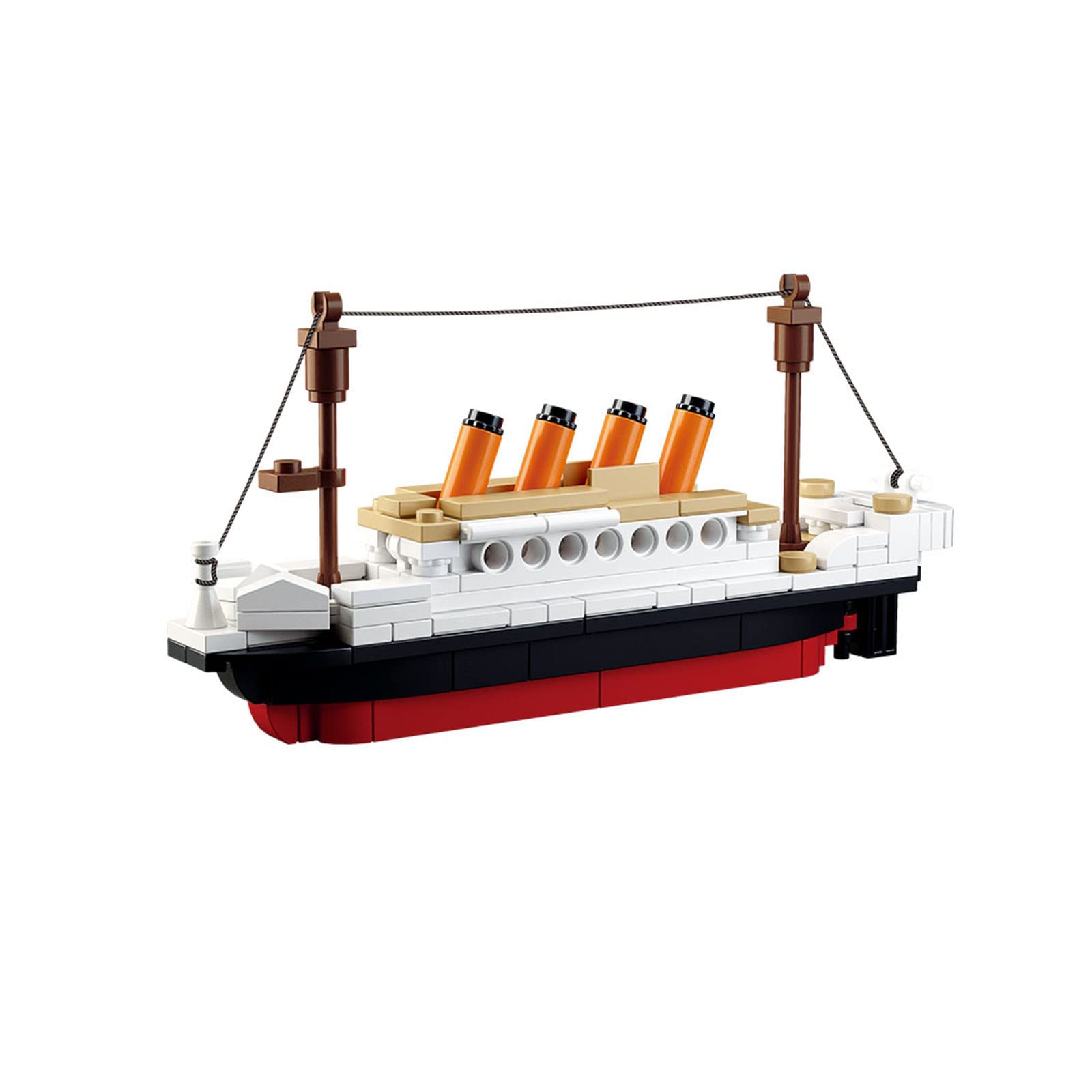 ANGFJ Titanic Building Bricks Set & Light Kit Contains a Variety of Animals, Sharks, Dolphins, Seagulls, Penguins, Octopuses, Crabs