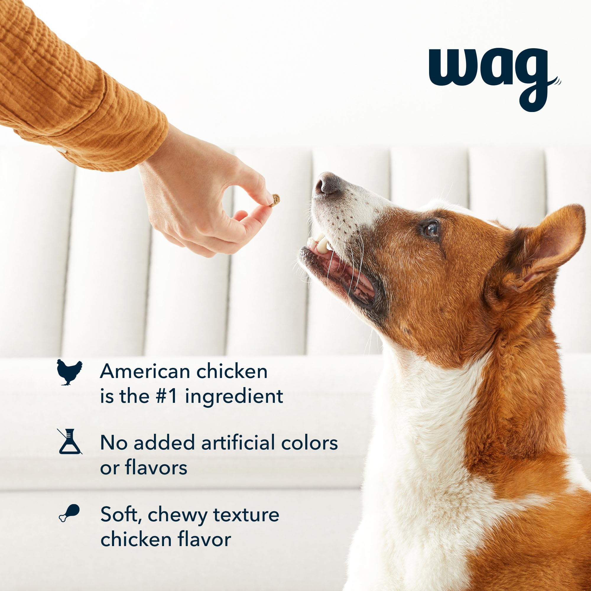 Amazon Brand - Wag Peanut Butter & Banana Flavor Training Treats for Dogs, 1 lb. Bag (16 oz)