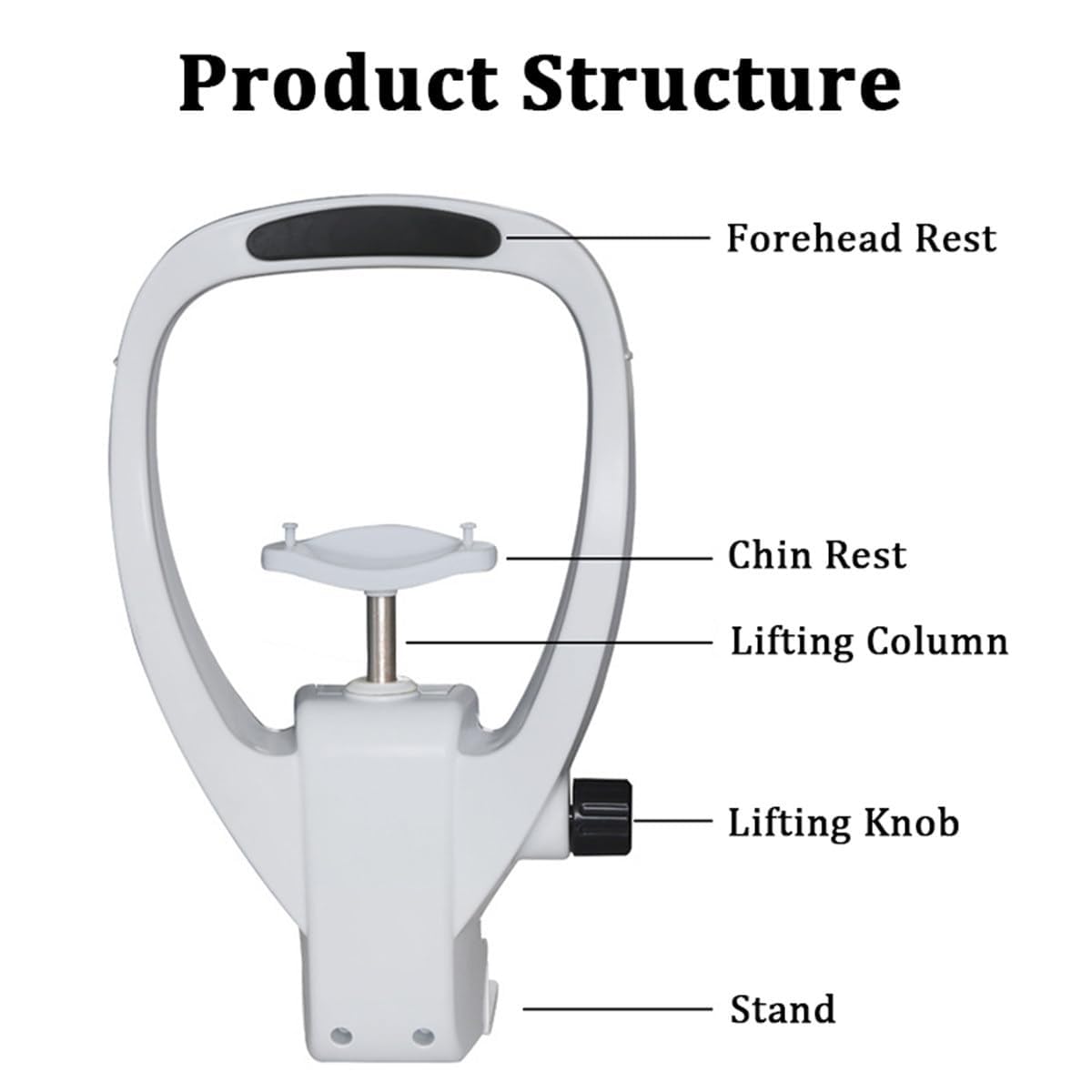 CFDZCP Optometry Lifting Chin Bracket Chin Rest Forehead Support ,Optical Eyeglasses Equipment, Ophthalmic Auto Refractometer Rest Vision, Lifting Chin Bracket with Adjustment Knob