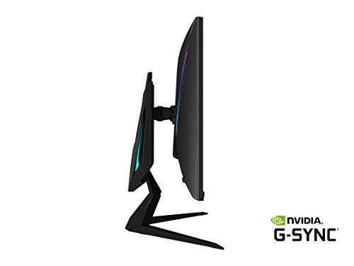 AORUS FI27Q 27" 165Hz 1440P NVIDIA G-SYNC Compatible IPS Gaming Monitor, Built-in ANC, 2k Display, 1 ms Response Time, HDR, 95% DCI-P3, 1x Display Port 1.2, 2x HDMI 2.0, 2x USB 3.0