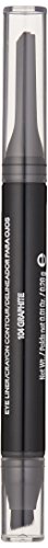 Revlon ColorStay 2-in-1 Angled Kajal Eyeliner, Waterproof Eye Makeup with Smudge Brush for Smokey Eyes, Graphite (104), 0.01 oz