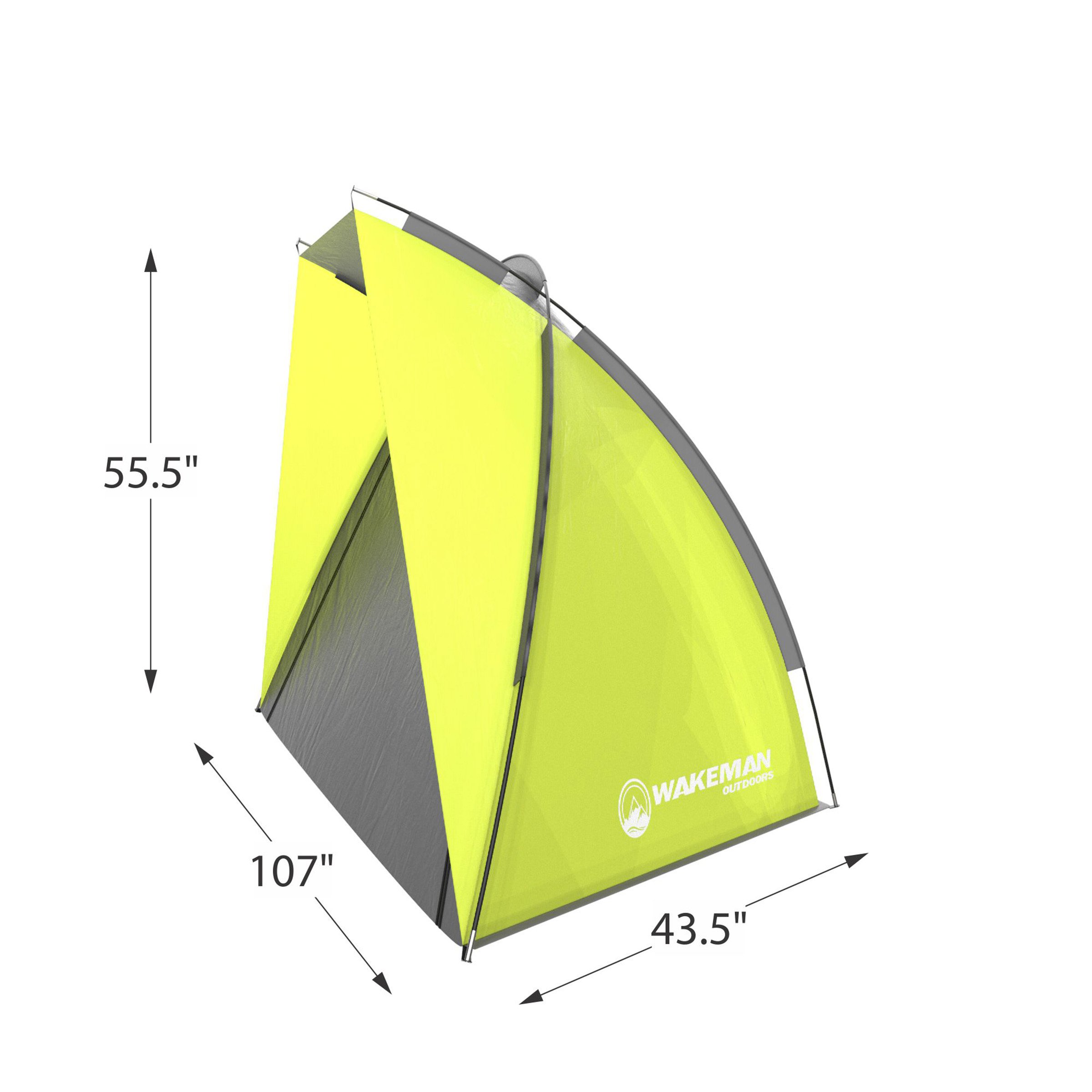 Beach Tent and Sun Shelter - Water and Wind-Resistant Shade Canopy for UV Protection - Easy Set-Up Tent with Carry Bag by Wakeman (Yellow)