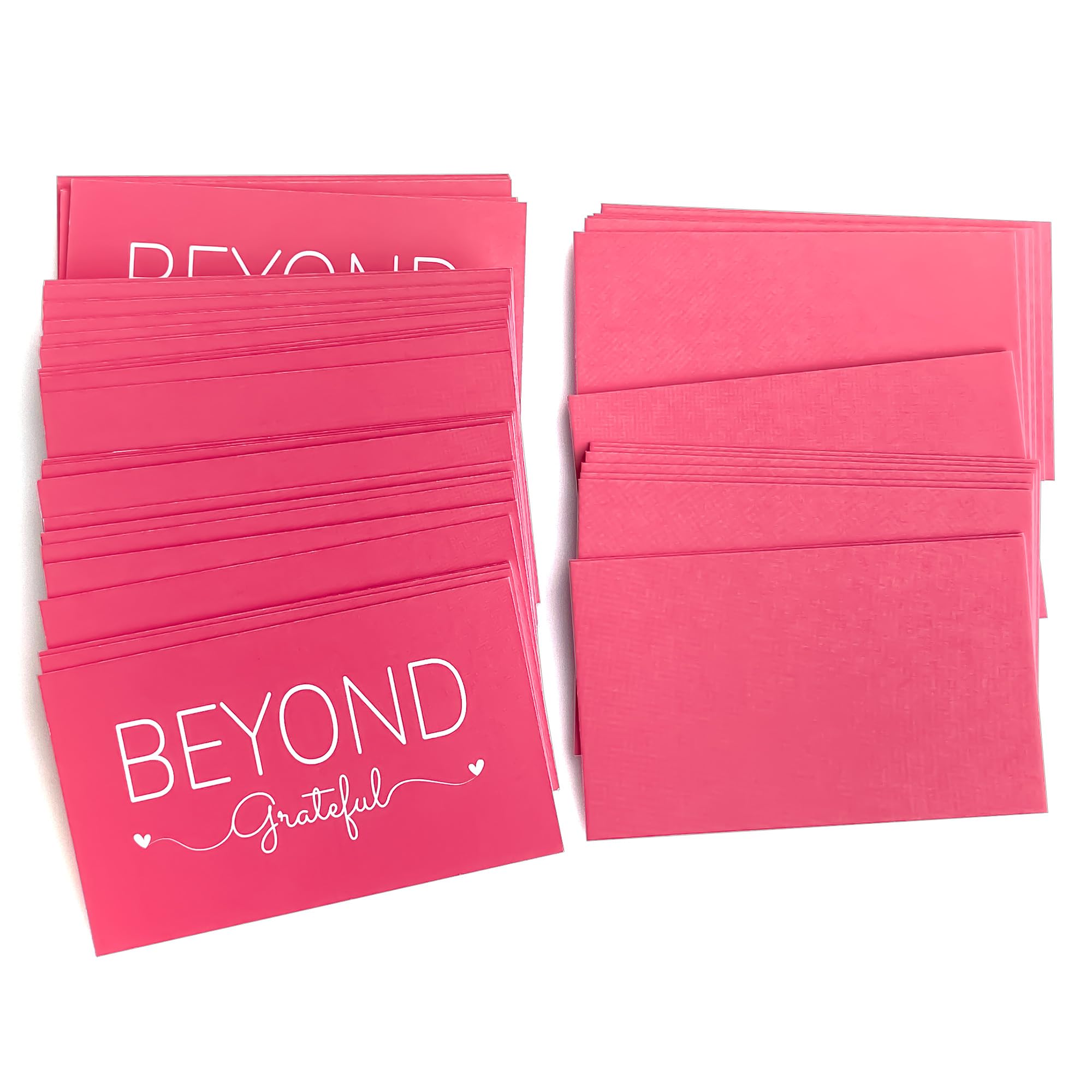 ARBEIT Pink BEYOND Grateful Thank You Cards 100 Cards Package