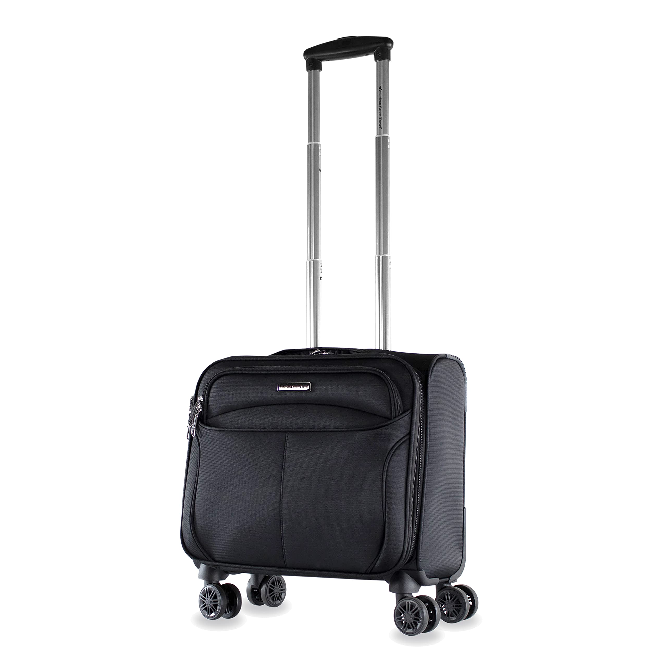 American Green Travel - Madison Rolling Laptop Bag with Spinner Wheels, Carry On Travel Briefcase, Work Computer Bag, Underseat Luggage, 17-Inch