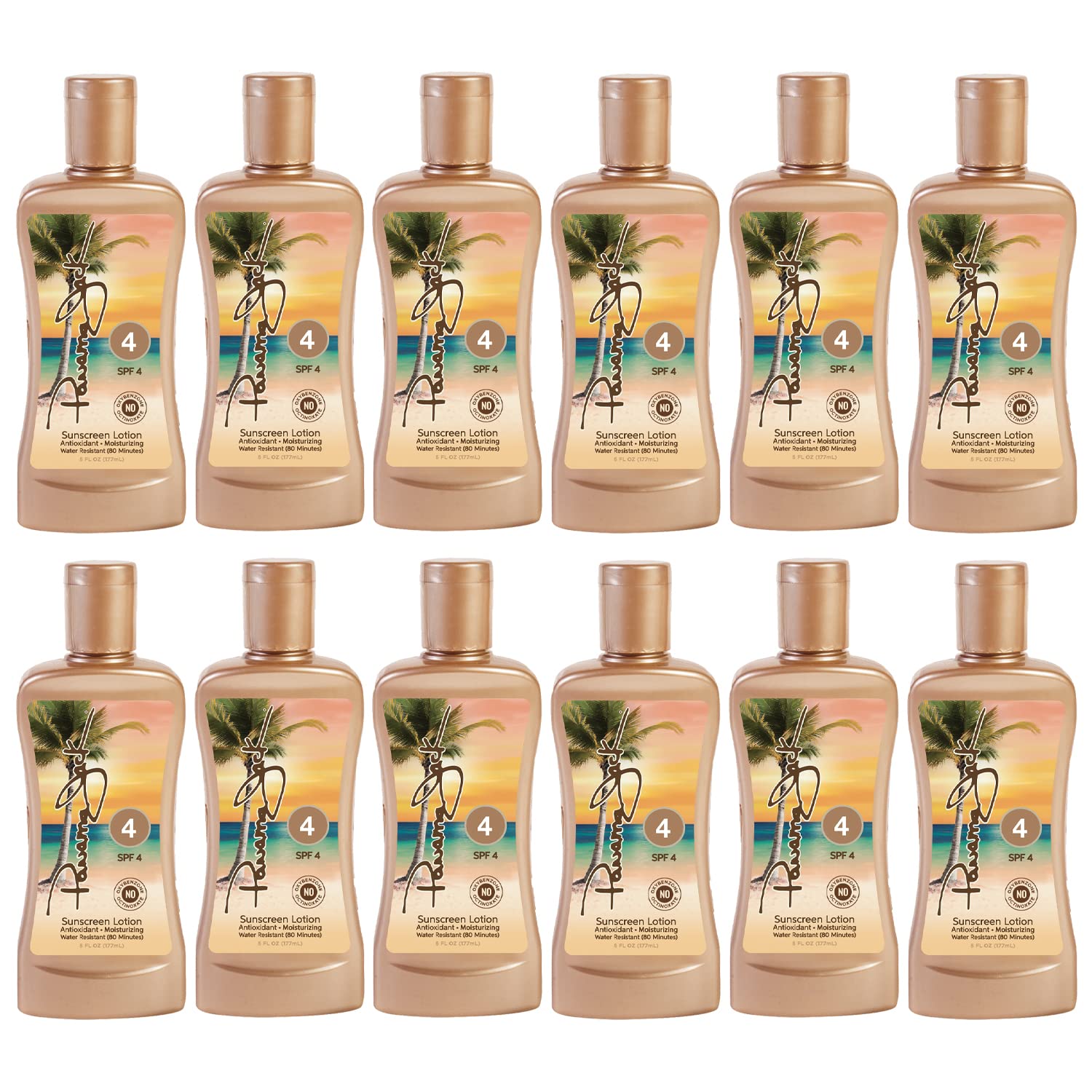 Panama Jack Sunscreen Tanning Lotion - SPF 4, PABA, Paraben, Gluten & Cruelty Free, Antioxidant Moisturizing Formula, 6 FL OZ (Pack of 1)