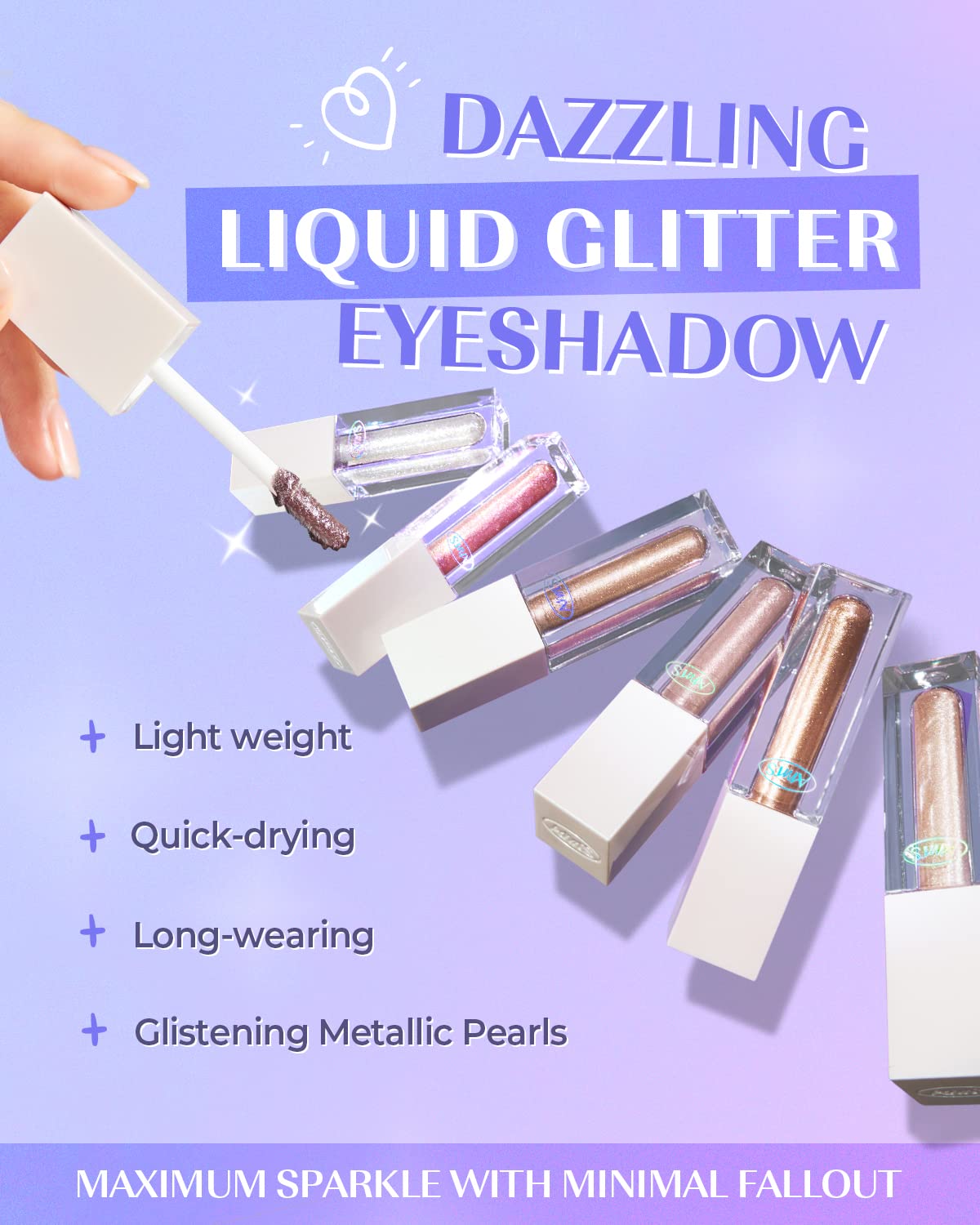 AMTS webtoon True Beauty Makeup liquid glitter eyeshadow, vegan korean eye glitter, shimmer eyeshadow highlighter, kbeauty, kdrama #04 Jazz