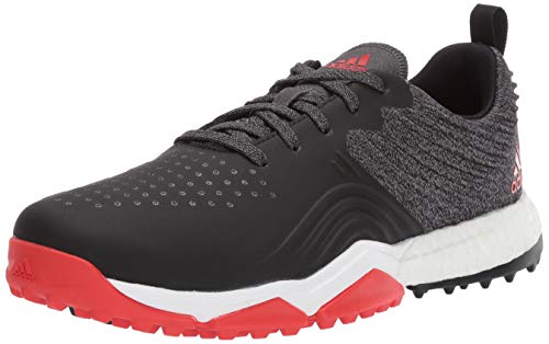 adidas Men's Adipower 4ORGED S Golf Shoe, core Black/red/FTWR White, 9 M US