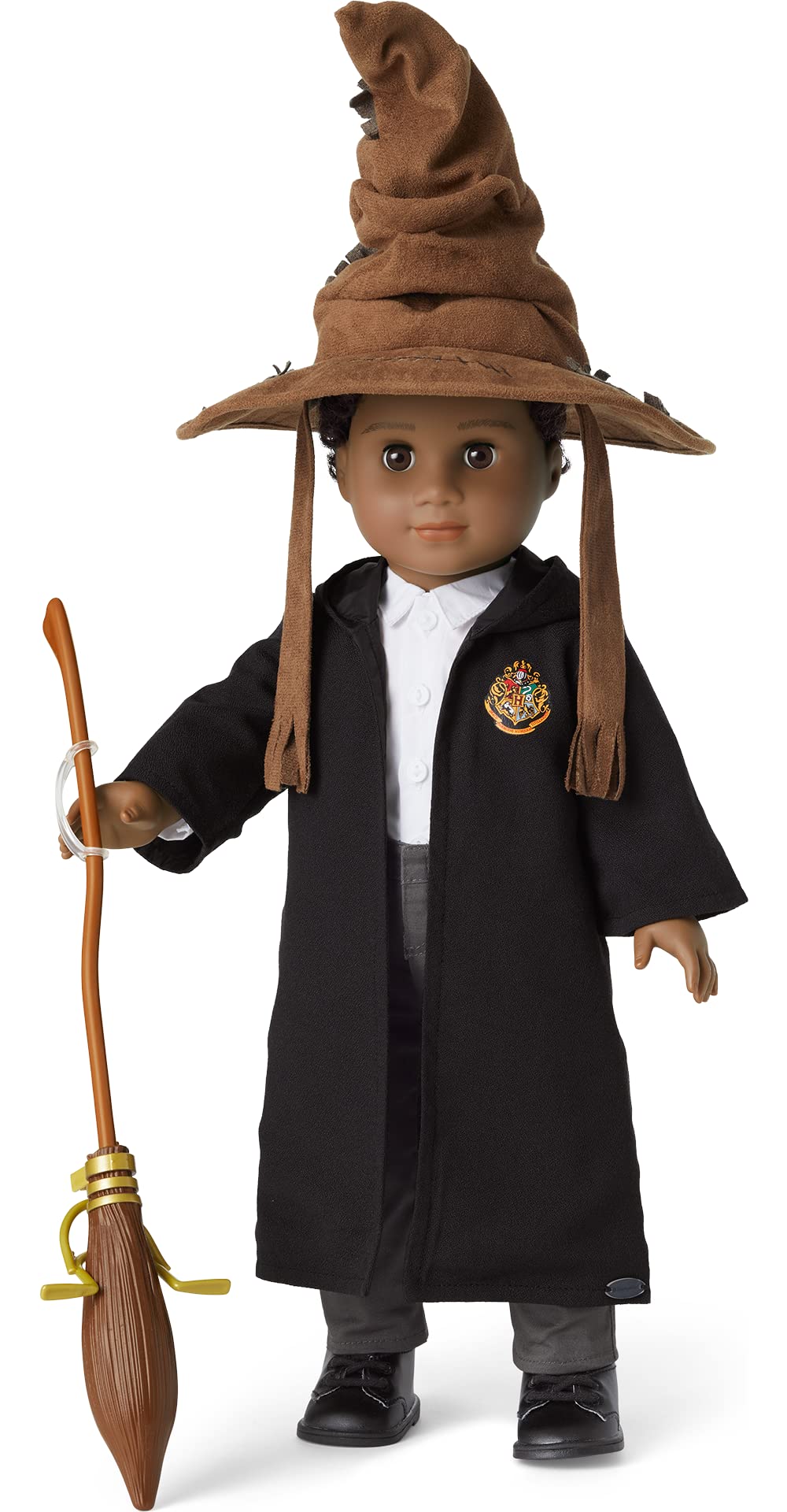 American Girl Harry Potter 18-inch Doll Accessories Hogwarts Sorting Hat plus Nimbus 2000 Broomstick, For Ages 6+