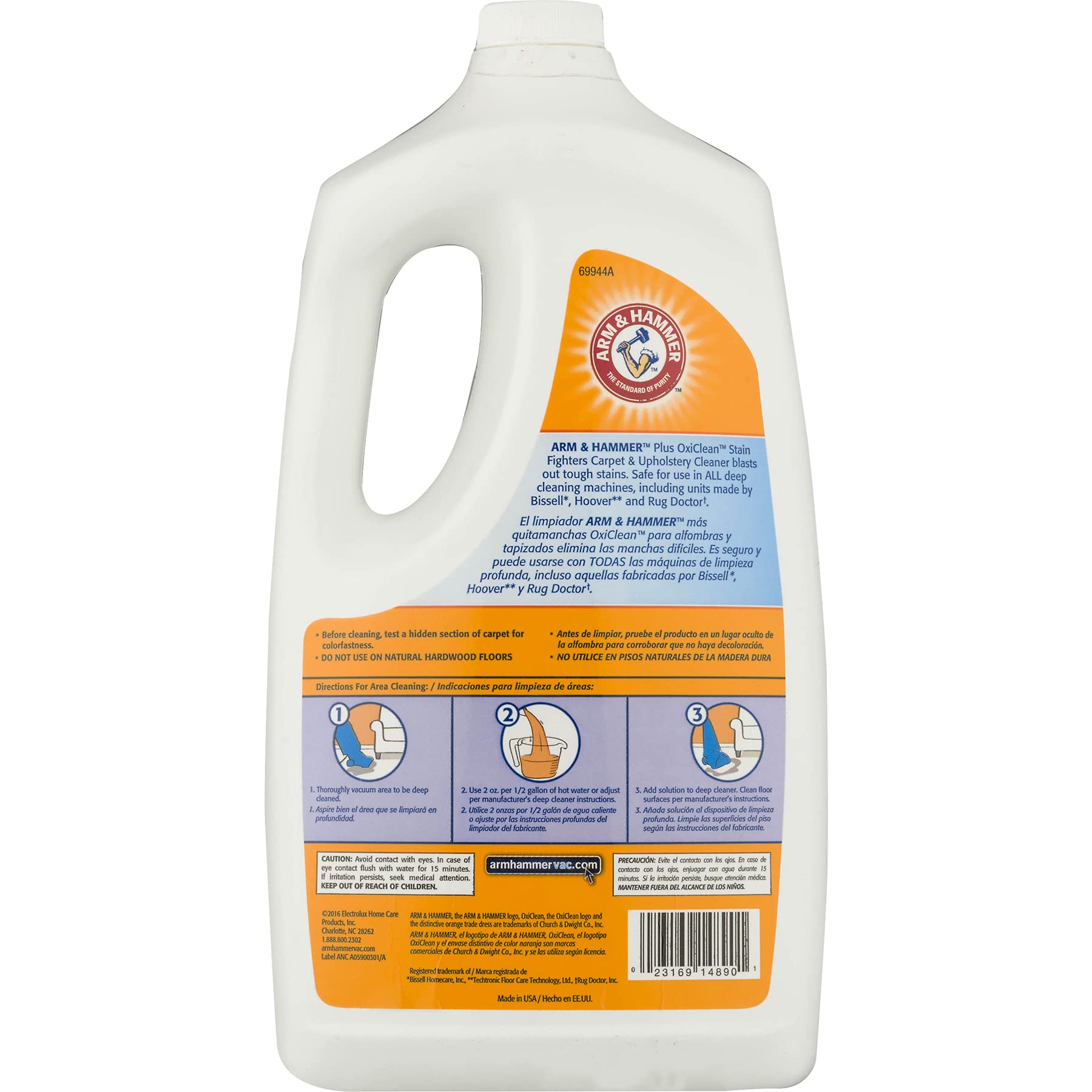 Arm & Hammer Carpet Cleaner Oxiclean Extractor Chemical, 64 oz, 64 Fl Oz