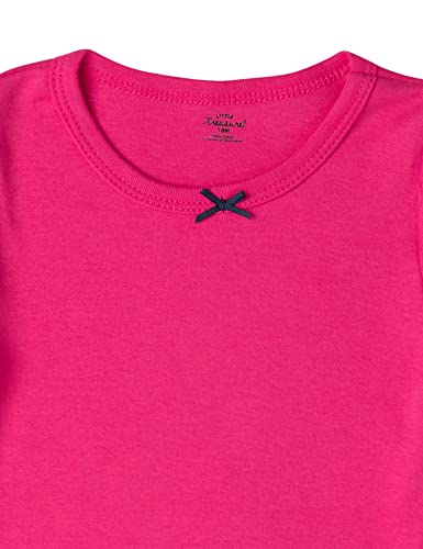 Little Treasure Unisex Baby Cotton Bodysuits, Bow Necklace Long-Sleeve, 12-18 Months