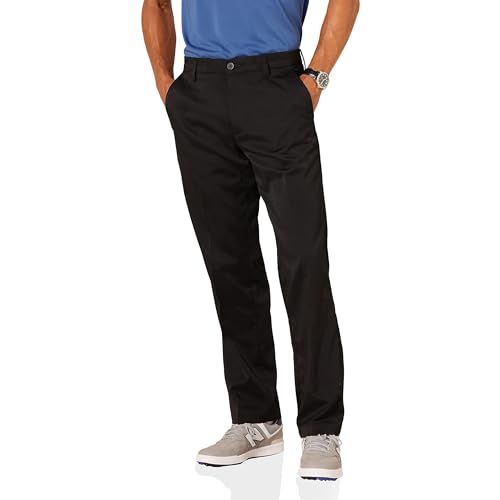 Amazon Essentials Men's Classic-Fit Stretch Golf Pant (Available in Big & Tall), Black, 34W x 30L