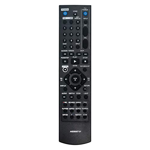 AKB36097101 Replace Remote Control for LG DVD VCR Recorder RC897T RC797T RC389H RC700N