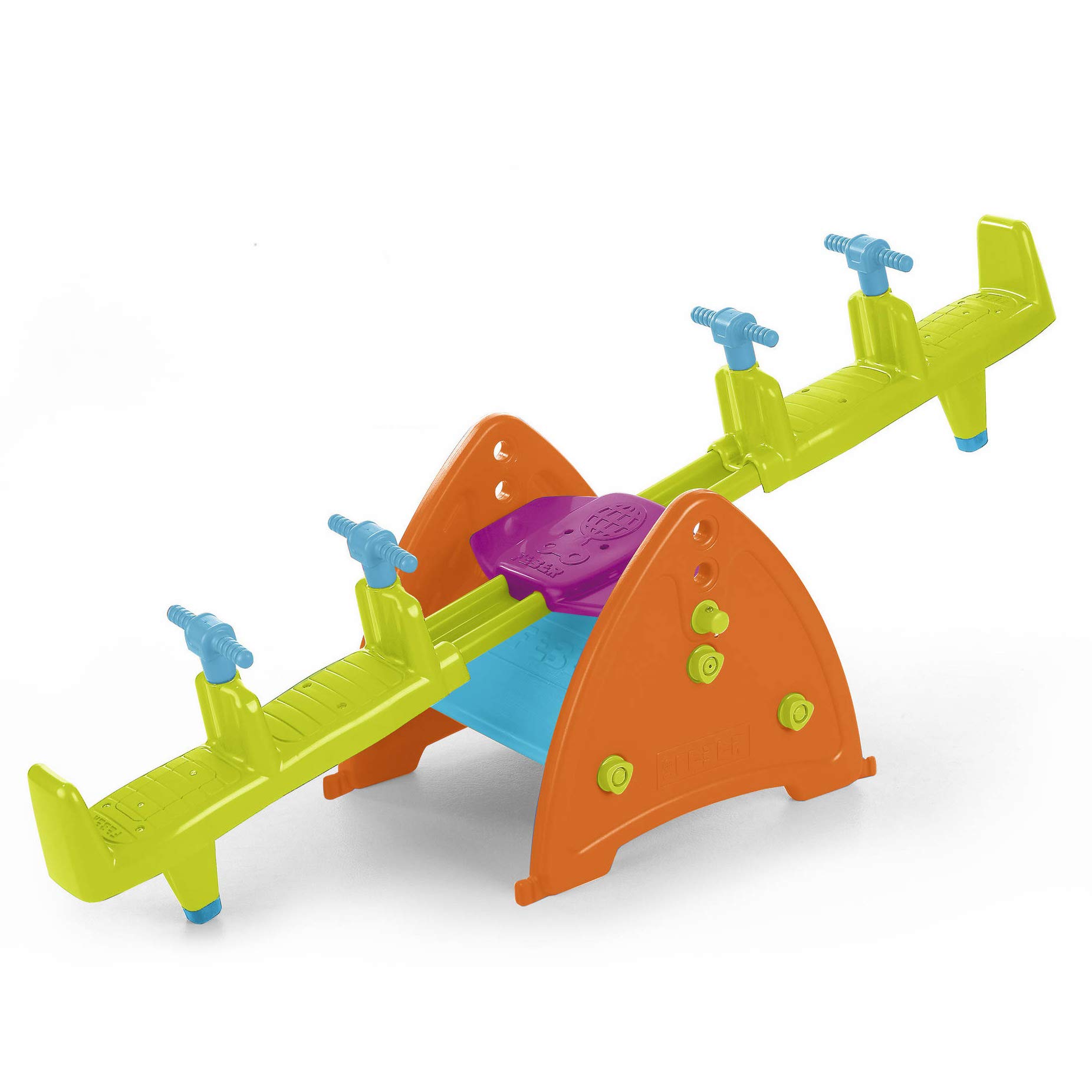 ECR4Kids Quad Seesaw Teeter-Totter for 4 Kids - Sturdy and Durable for Home, Daycare or Preschool Use, Large