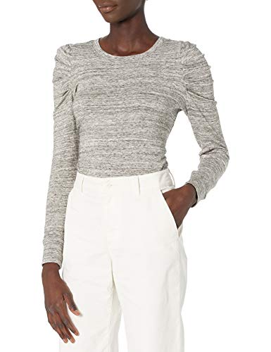 Amazon Essentials Women's Supersoft Terry Pleated-Sleeve Sweatshirt (Previously Daily Ritual), Grey Heather Space Dye, XX-Large