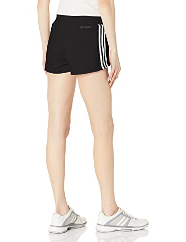 adidas Women's Plus Size Pacer 3-Stripes Woven Shorts, Black/White, 3X
