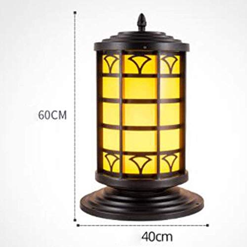 LZQDM Led Outdoor Waterproof Courtyard Lamp Home Wall Lamp Post Head Lamp European Style Courtyard Garden Villa Gate Post Lamp