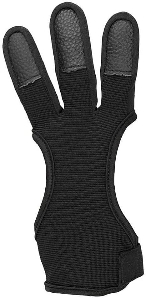 Archery Gloves Finger Protector Arrow Bow Three Finger Recurve Protective Gear Accessories Black for Adult Beginner M jiangyu1994 (Size : M)