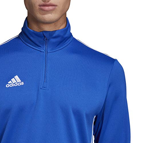 adidas Men's Core 18 Soccer Training Sweatshirt, Bold Blue/White, Large