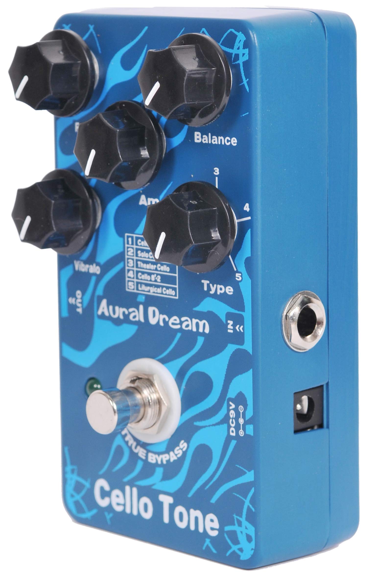 Aural Dream Cello Tone Synthesizer Guitar Effects Pedal includes Cello 8',Theater Cello,Solo Cello 8'and Liturgical Cello with Vibrato module