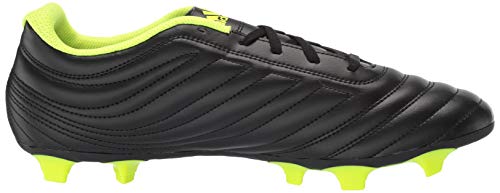 adidas Men's Copa 19.4 Firm Ground, Black/Silver Metallic/Solar Yellow, 9 M US
