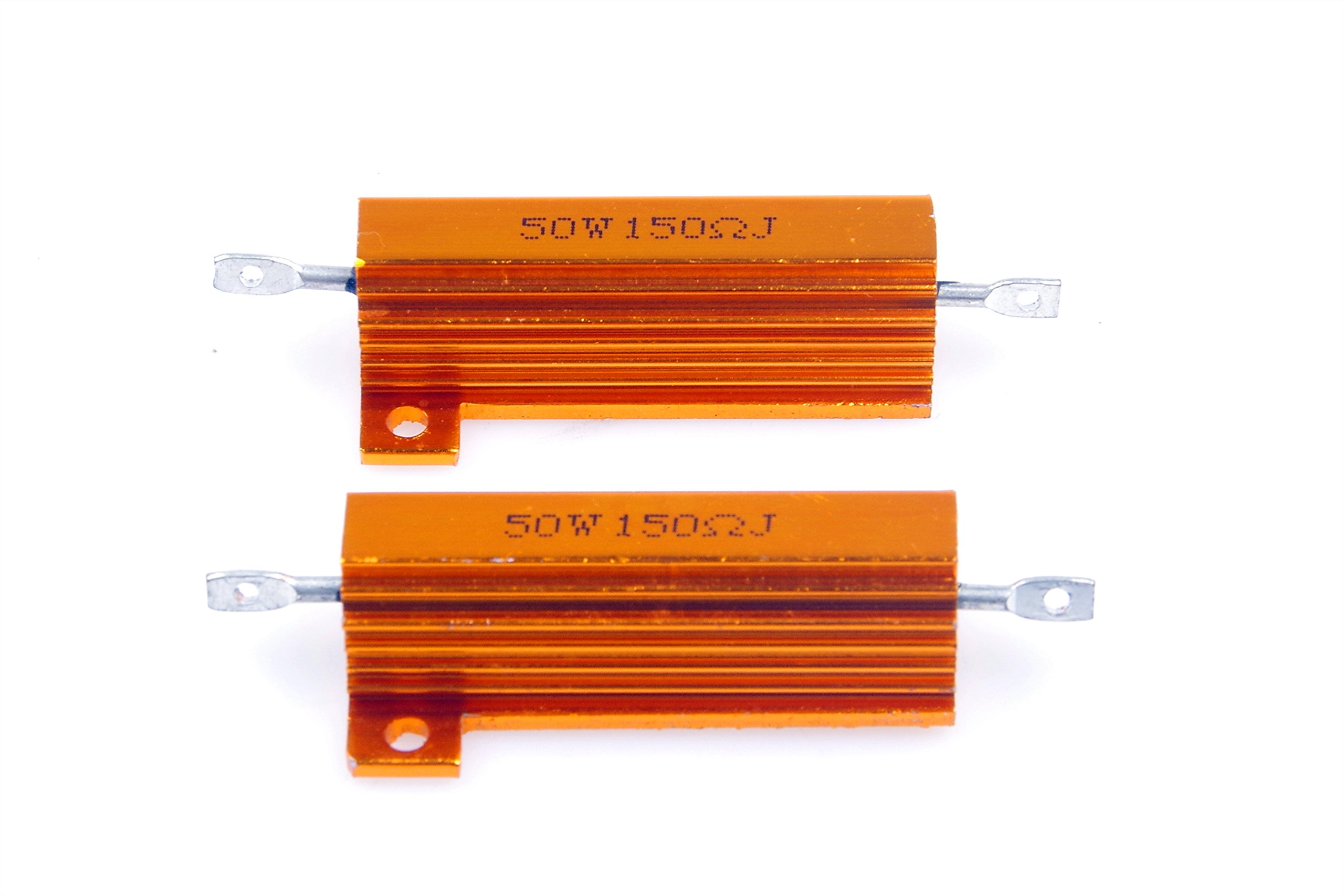 LM YN 50 Watt 150 Ohm 5% Wirewound Resistor Electronic Aluminium Shell Resistors Gold (Pack of 2)
