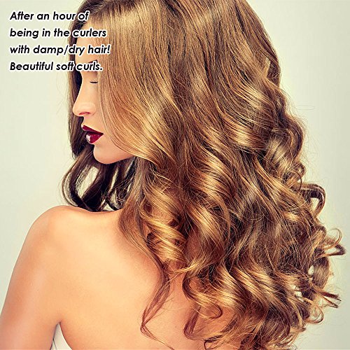 Locisne 20pcs No Heat Curlers You Can Sleep in, Hair Rollers for Long Hair DIY(Pink)
