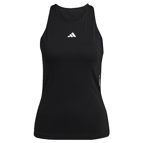 adidas Women's Techfit Racerback Training Tank, Black/White, Large