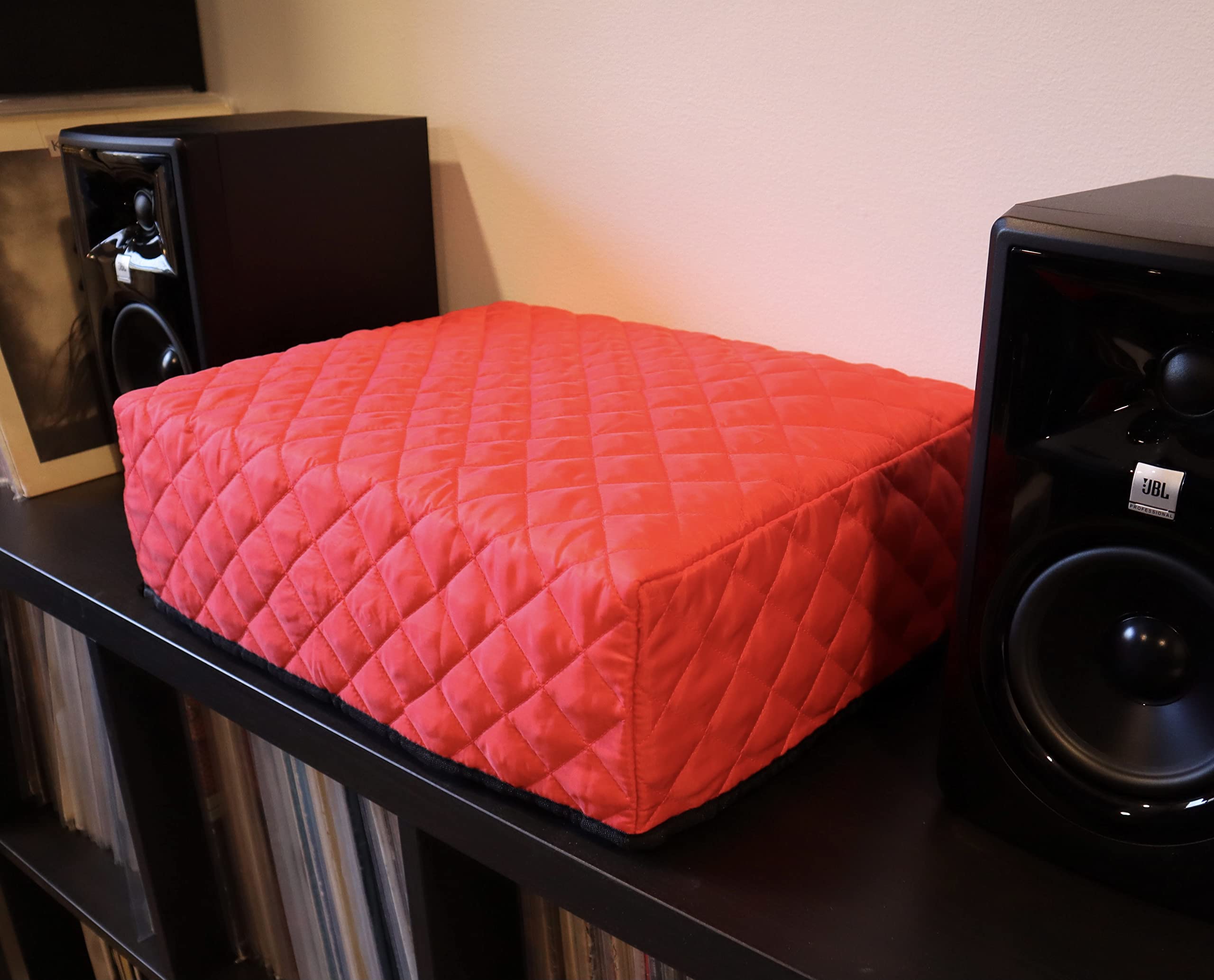 Beat Breakerz - Double Quilted Turntable Dust Cover Red, Fits Technics SL1200/SL1210 Pioneer PLX 1000 & More!