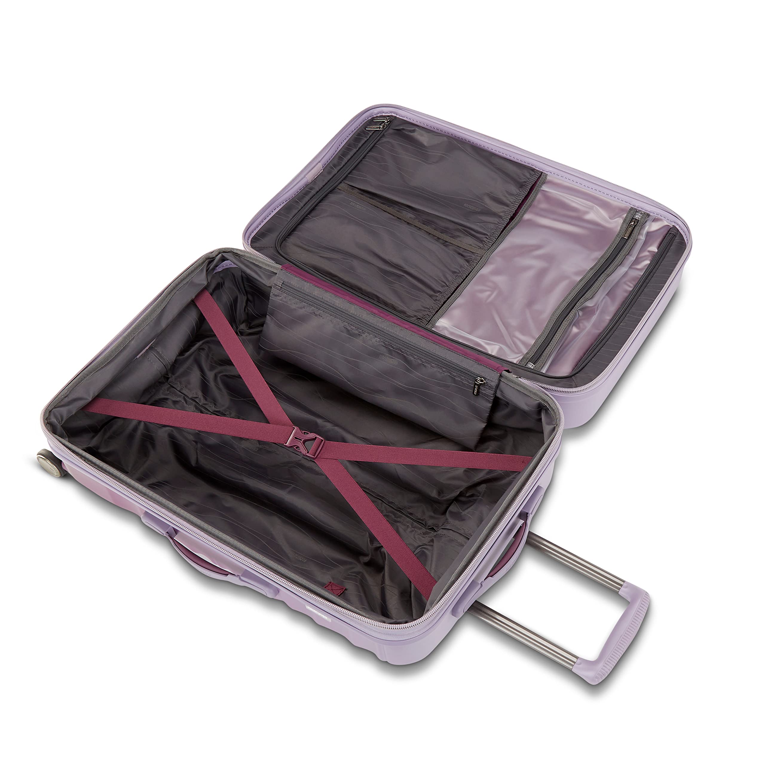 American Tourister Cascade Hardside Expandable Luggage Wheels, Purple Haze, 28-Inch Spinner
